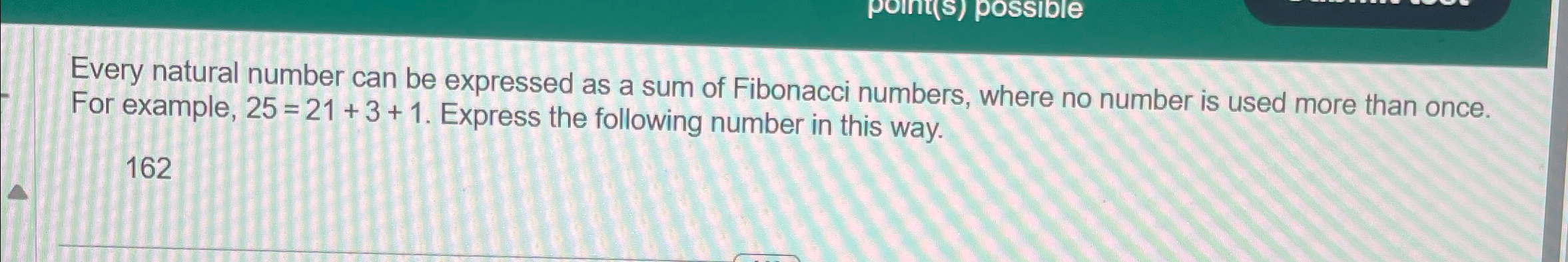 Solved Every natural number can be expressed as a sum of | Chegg.com