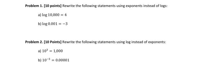 Solved Problem 1. [10 points] Rewrite the following | Chegg.com