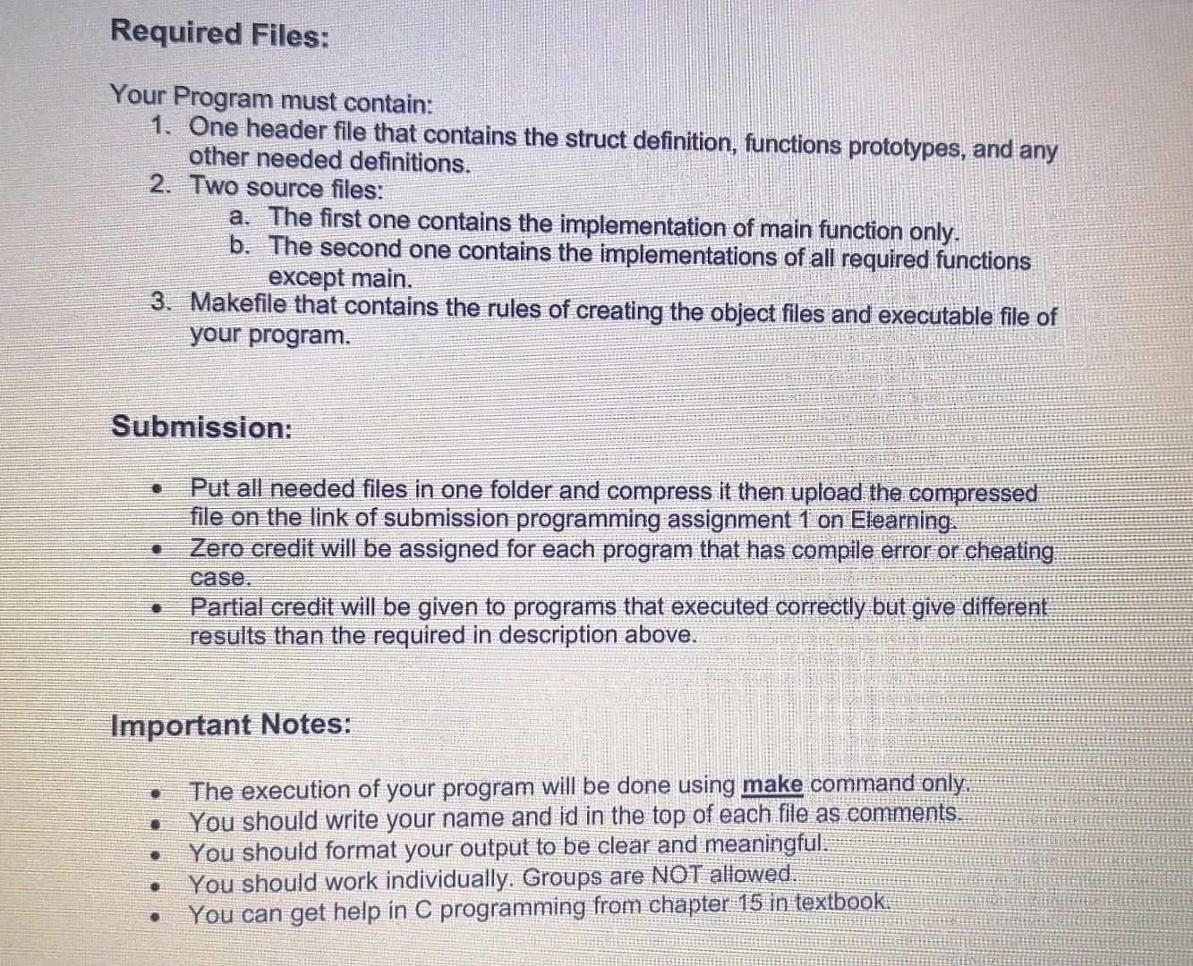 Solved NES 202 - Introduction to UNIX Programming Assignment | Chegg.com