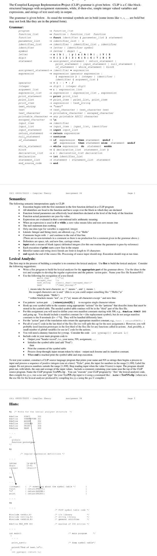 Solved I have made the lex file but i am unable to make the | Chegg.com