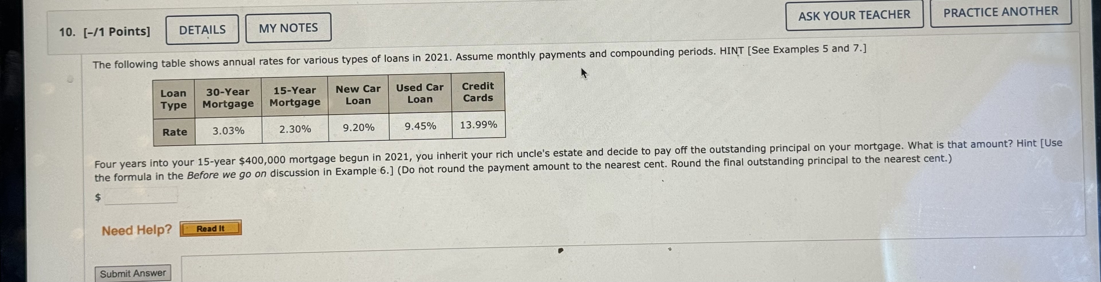 Solved [-/1 ﻿Points]The following table shows annual rates | Chegg.com