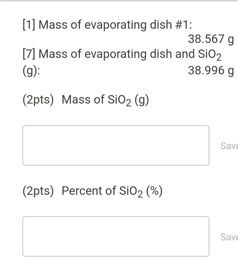 Solved What is the percentage of SiO2 in a 2.56 g sample | Chegg.com