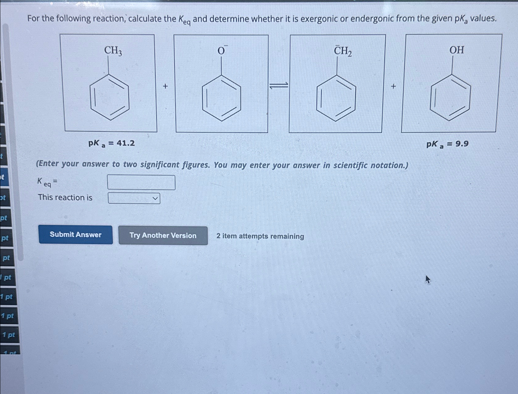 Solved For the following reaction; calculate the Keq ﻿and | Chegg.com