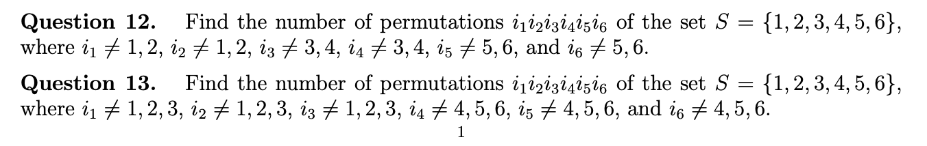 Solved Question 12. ﻿Find the number of ﻿permutations | Chegg.com