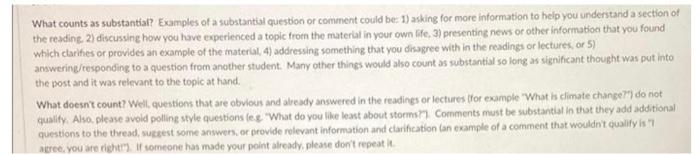 Solved a What counts as substantial? Examples of a | Chegg.com