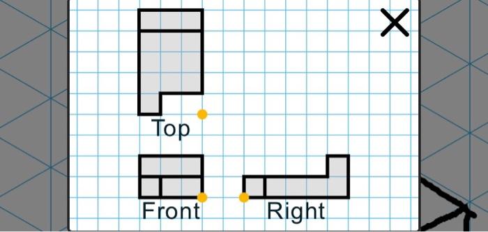 Solved can you draw an isometric based on the front, right | Chegg.com