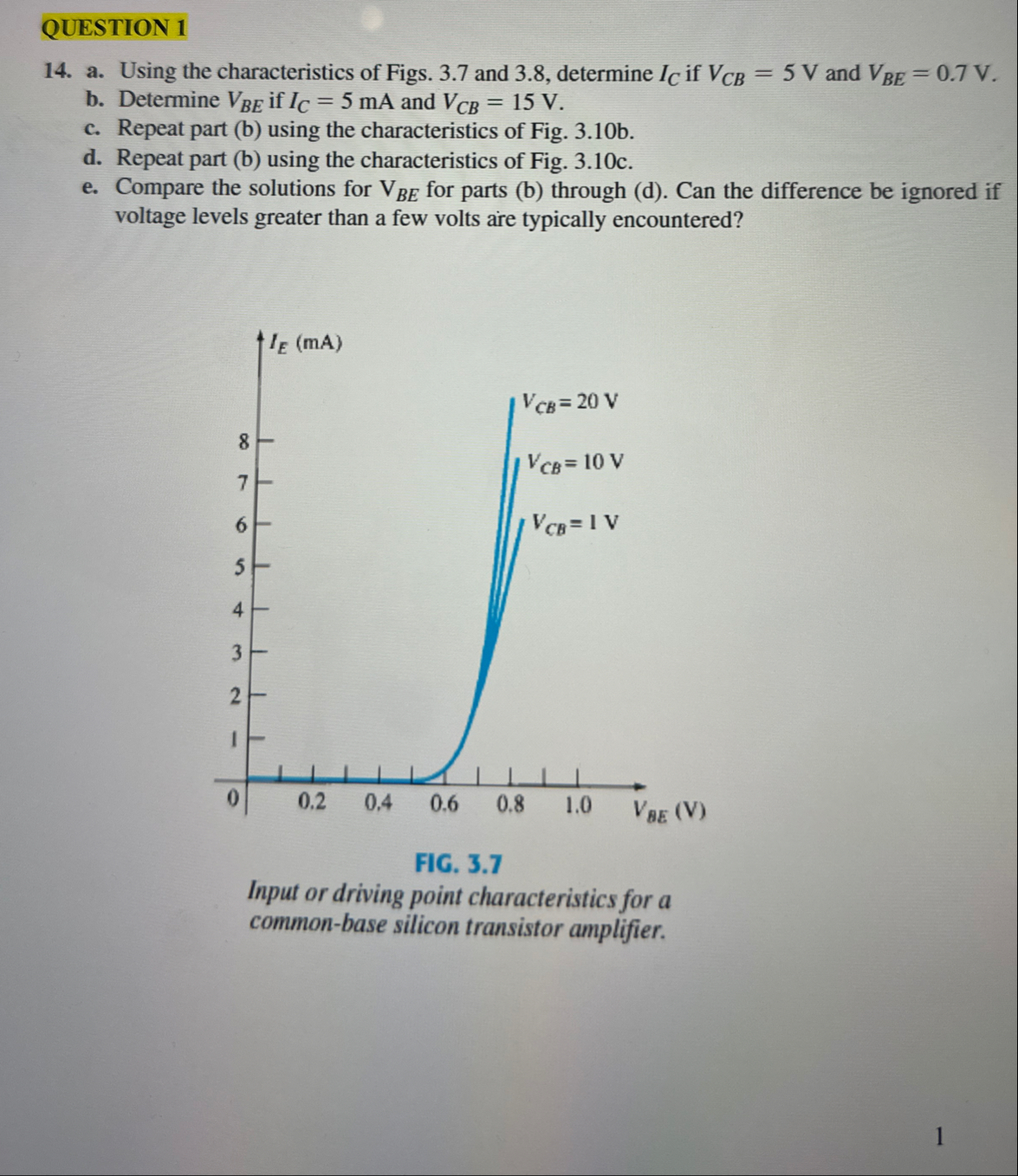 Solved QUESTION 114. ﻿a. ﻿Using the characteristics of Figs. | Chegg.com