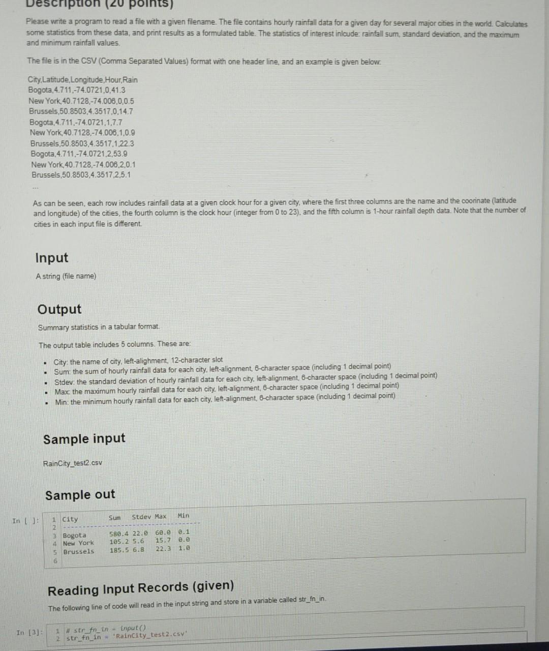 Solved Hi, I need some help with my Python homework, I'm | Chegg.com