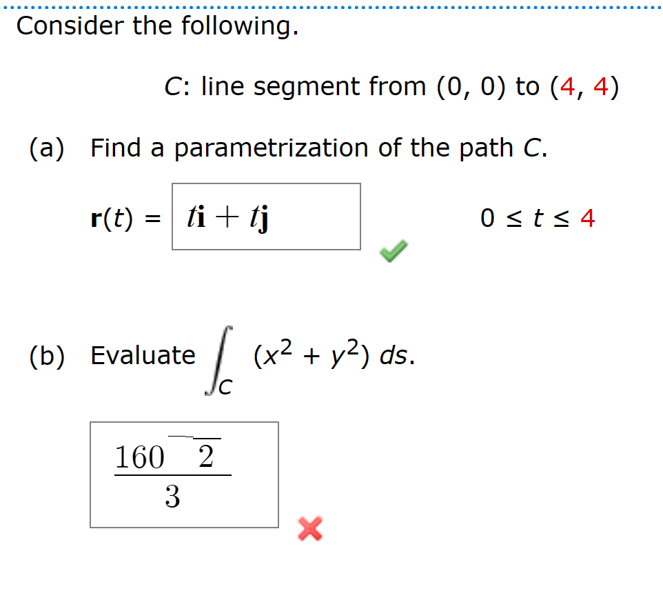Solved Consider the following.C: line segment from (0,0) ﻿to | Chegg.com