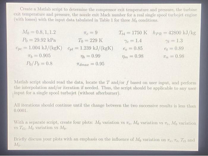 Solved Create A Matlab Script To Determine The Compressor