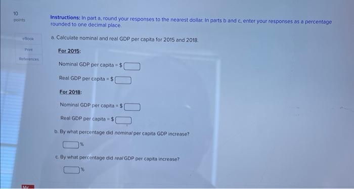 Solved Using the data in the table below related to nominal | Chegg.com