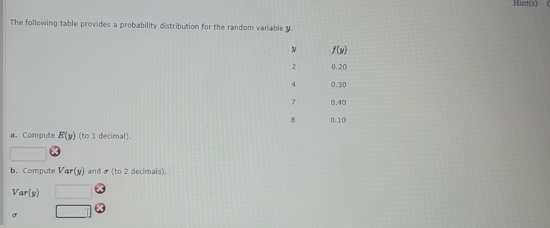 Solved The following table provides a probability | Chegg.com