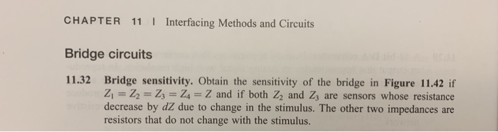 Solved CHAPTER 11 Interfacing Methods and Circuits Bridge | Chegg.com