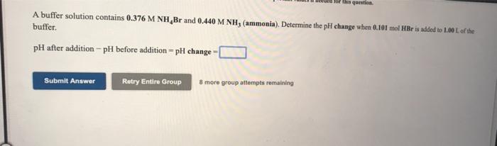 Solved A buffer solution contains 0.428 M NaHCO3 and 0.211 M | Chegg.com