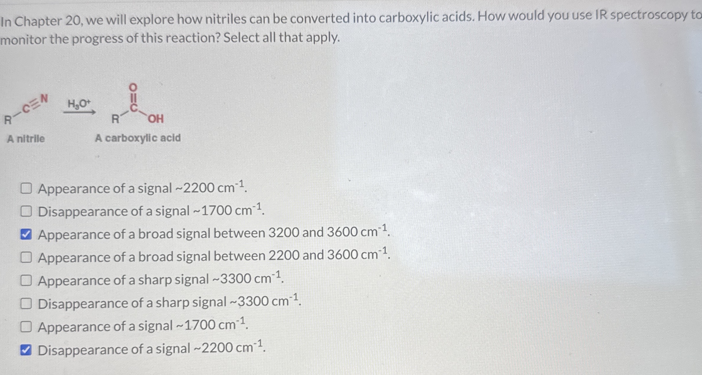 Solved In Chapter 20, ﻿we will explore how nitriles can be | Chegg.com