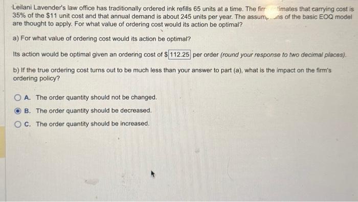 Solved Please provide clear explanation. The answer you see | Chegg.com