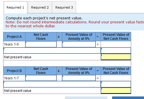 Solved Compute each project's net present value.Note: Do not | Chegg.com