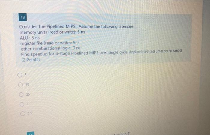 Solved 13 Consider The Pipelined MIPS , Assume the following | Chegg.com