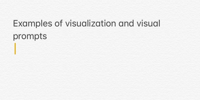 Examples of visualization and visual prompts | | Chegg.com