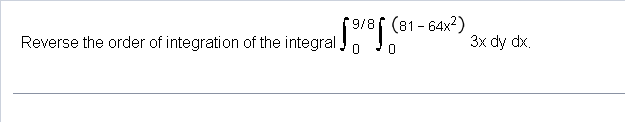 Solved Reverse the order of integration of the integral | Chegg.com
