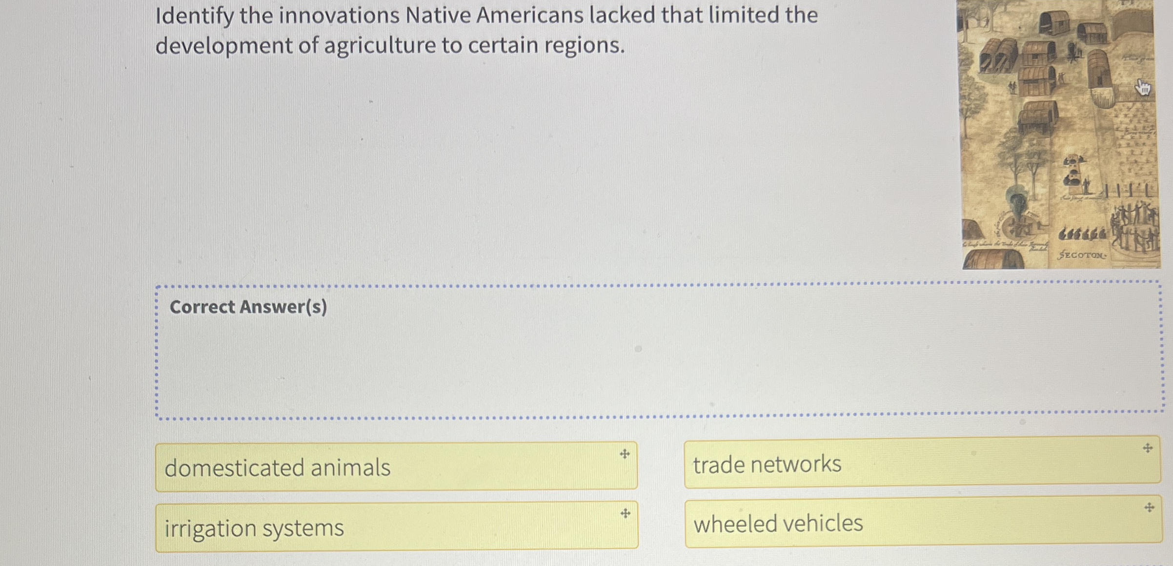 Solved Identify the innovations Native Americans lacked that | Chegg.com