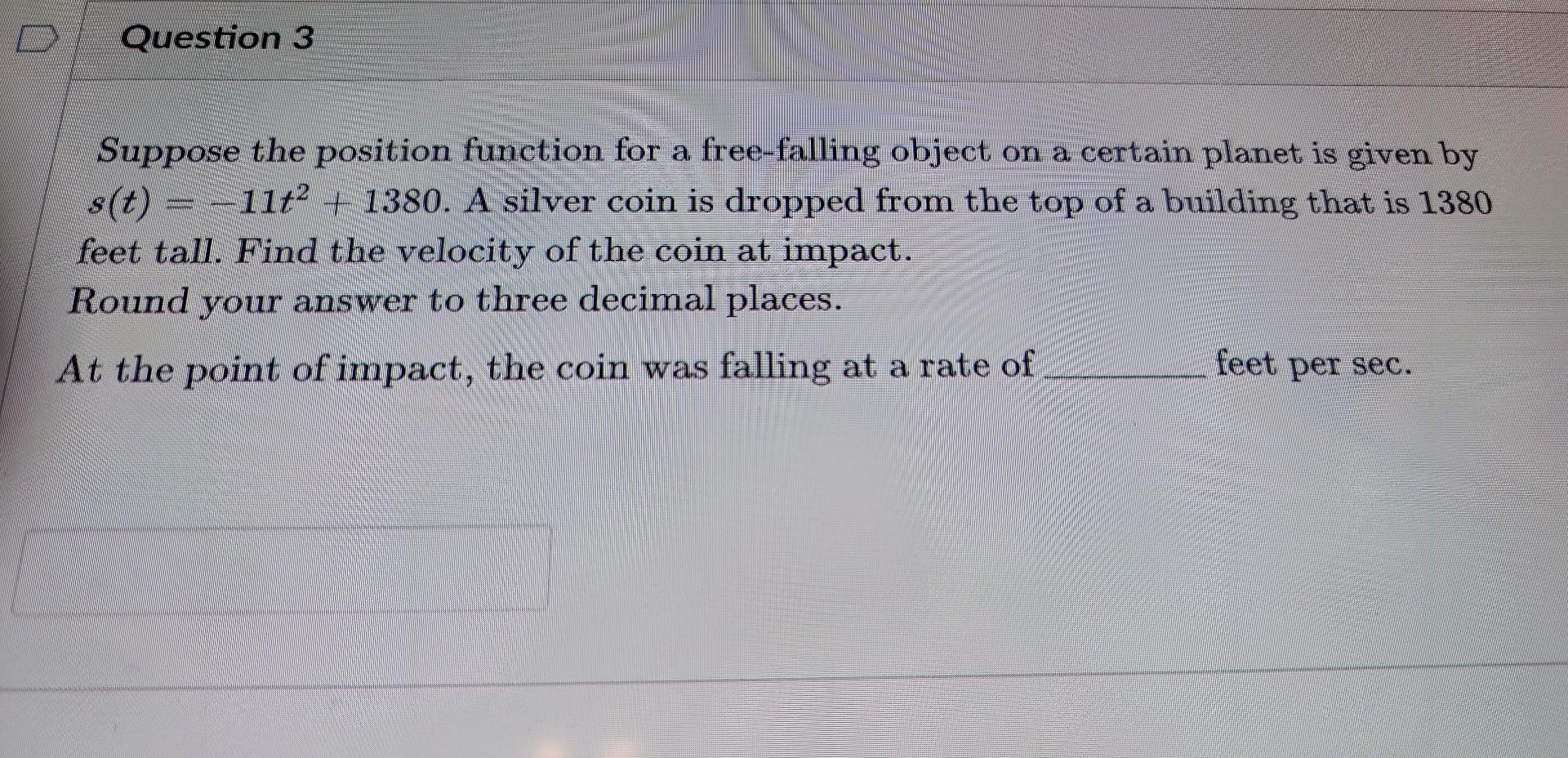 Solved Question 3 Suppose the position function for a | Chegg.com