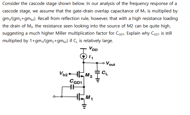 Solved Consider the cascode stage shown below. In our | Chegg.com