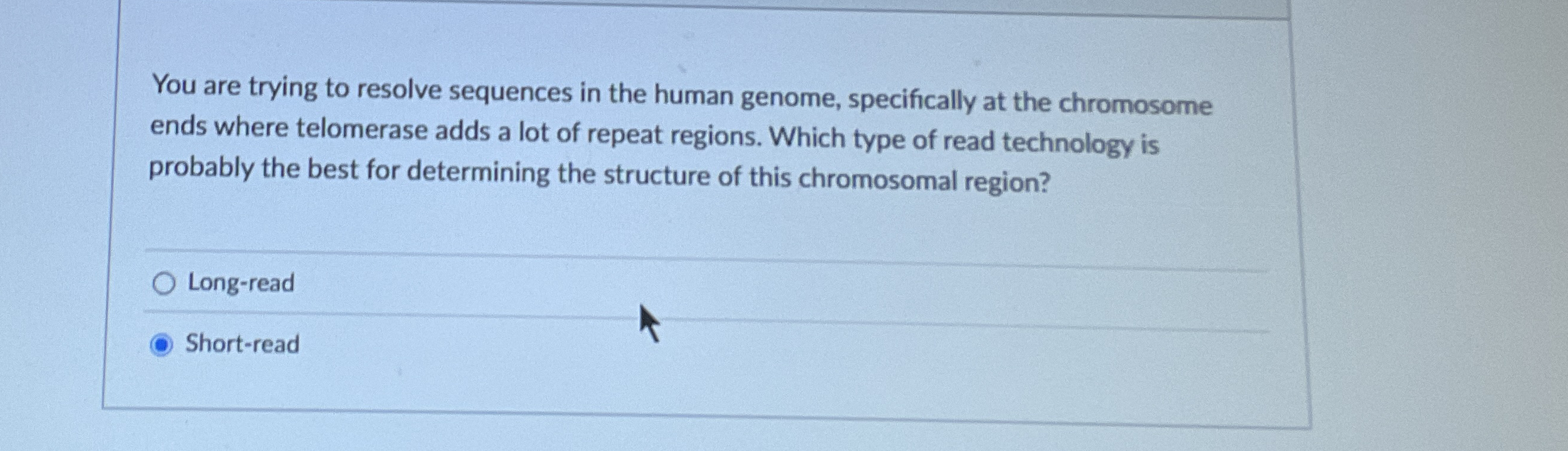 Solved You are trying to resolve sequences in the human | Chegg.com