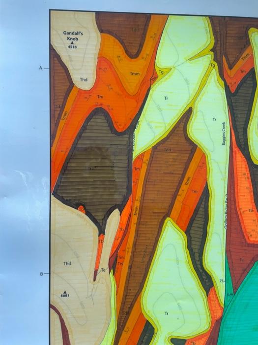 Solved please outline the different folds in this area of a | Chegg.com