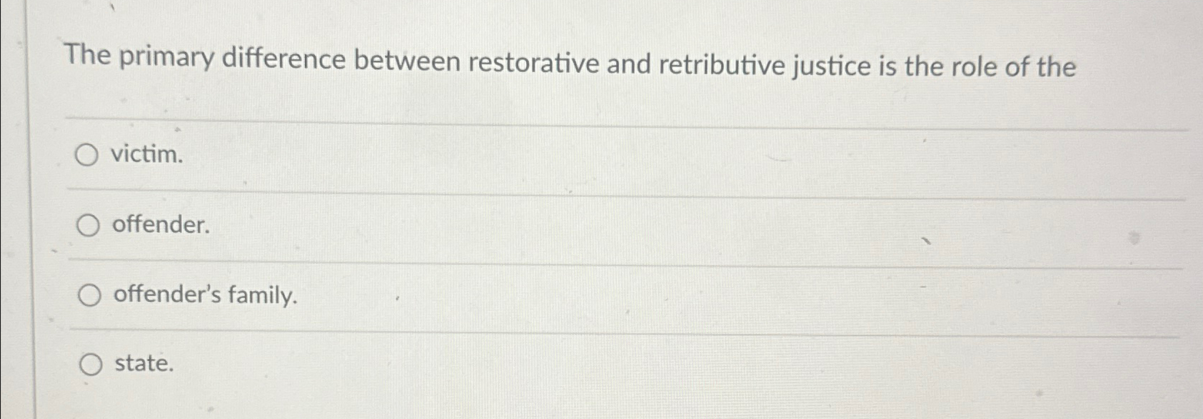 Solved The primary difference between restorative and | Chegg.com