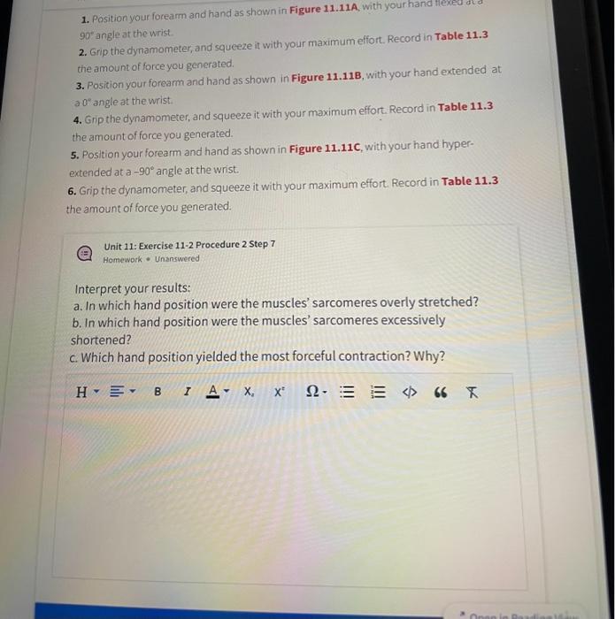 Procedure 2 Measuring the Length-Tension Relationship | Chegg.com