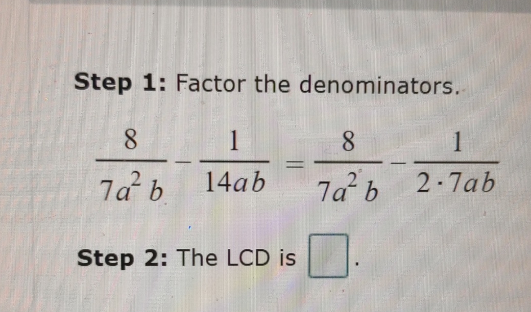 Solved Step 1: Factor the | Chegg.com