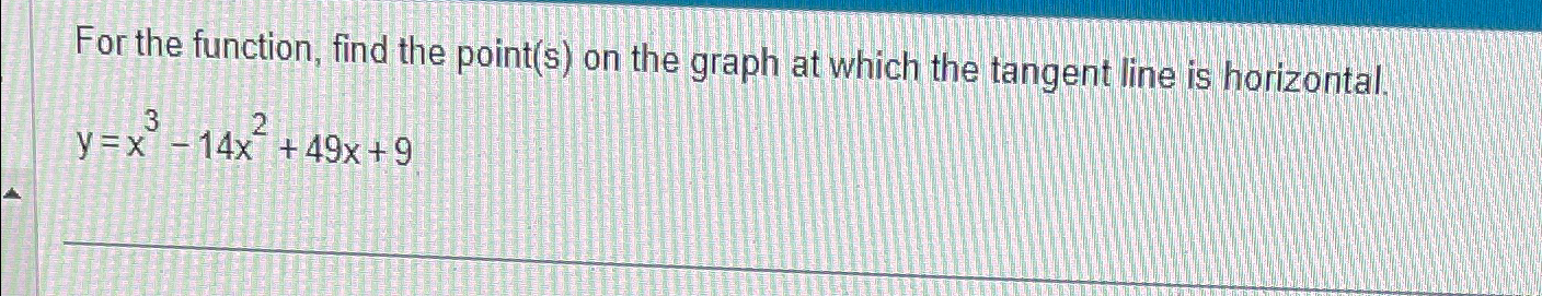 Solved For the function, find the point(s) ﻿on the graph at | Chegg.com