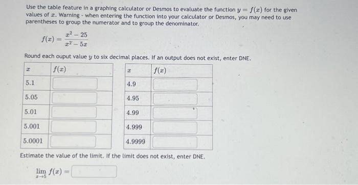 Solved Use the table feature in a graphing calculator or | Chegg.com