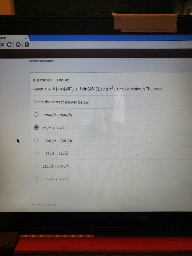 Solved wton XCO Content attribution QUESTION 3.1 POINT Given | Chegg.com
