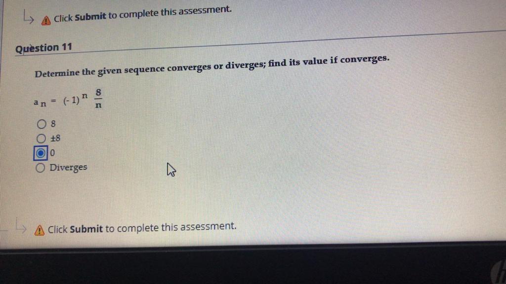 Solved Determine the given sequence converges or diverges; | Chegg.com