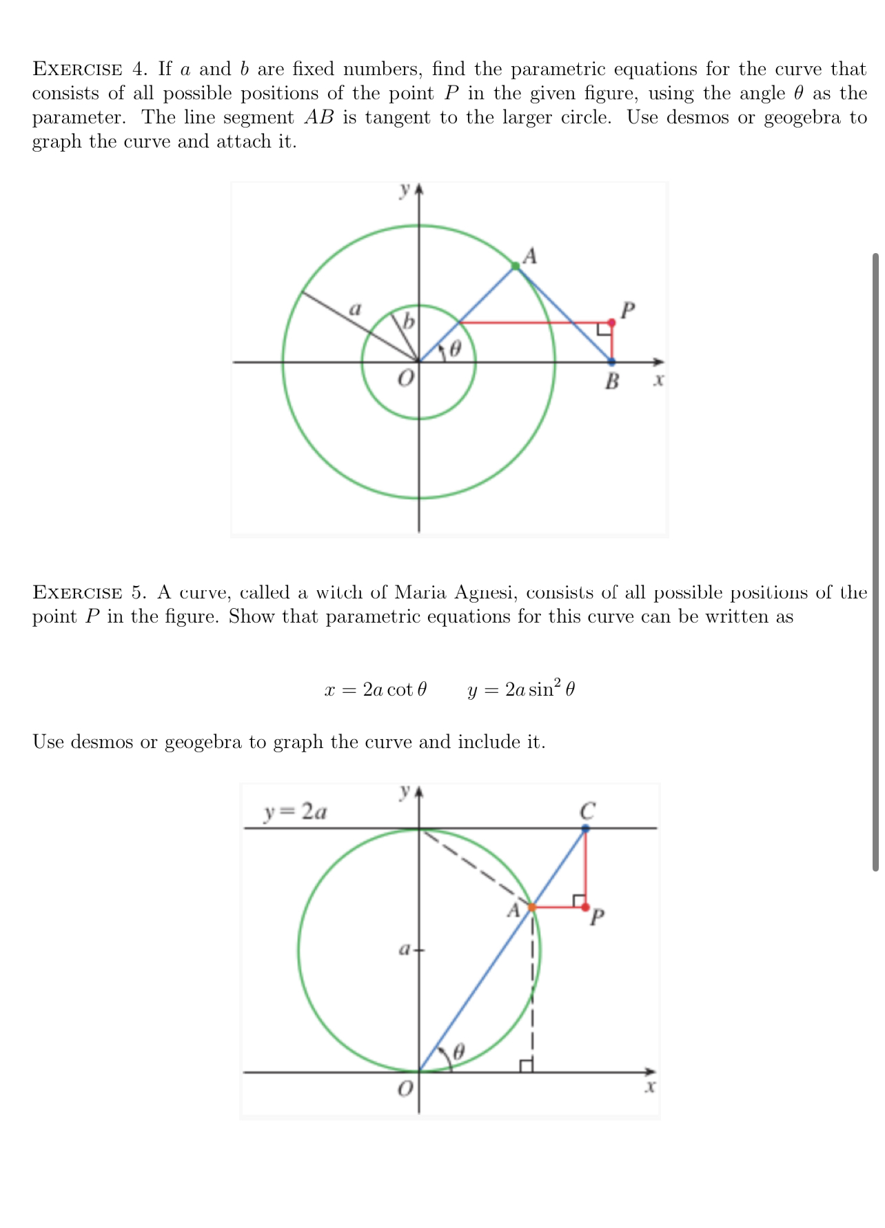 Solved ExERCISE 4. ﻿If a and b ﻿are fixed numbers, find the | Chegg.com