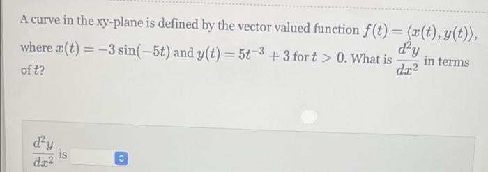 Solved A curve in the xy-plane is defined by the vector | Chegg.com