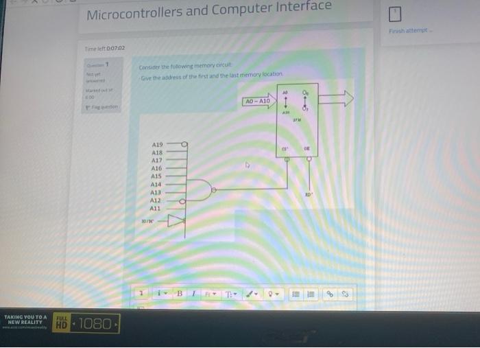 Solved Microcontrollers and Computer Interface Timel 0702 | Chegg.com