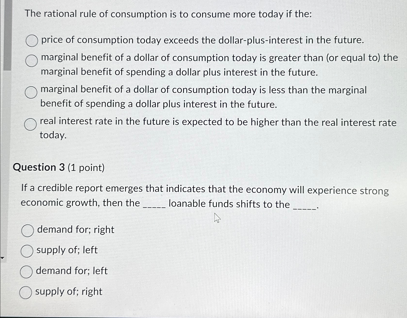 Solved The rational rule of consumption is to consume more | Chegg.com