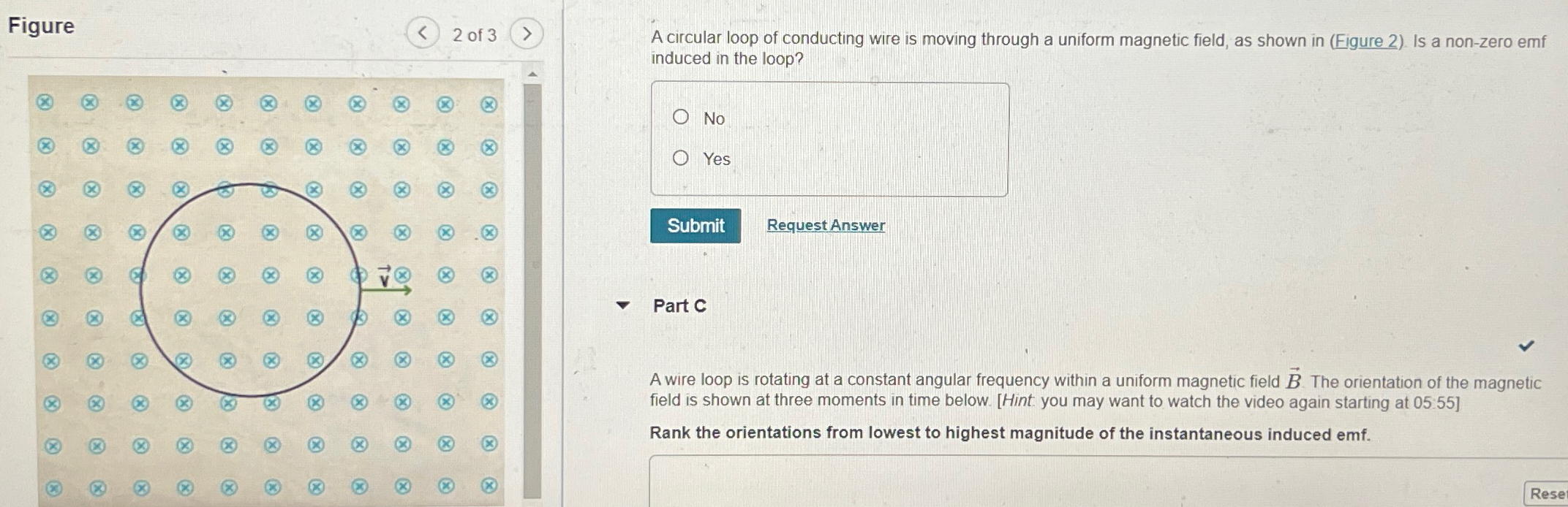 Solved Figure2 ﻿of 3A circular loop of conducting wire is | Chegg.com