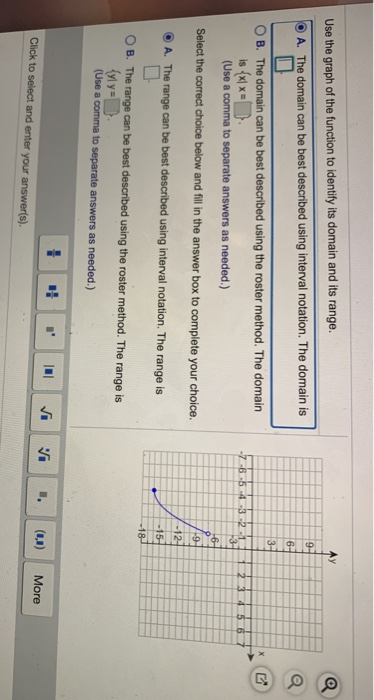 Solved Use the graph of the function to identify its domain | Chegg.com