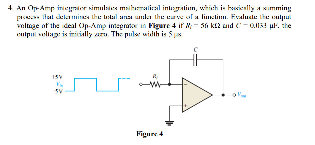 An Op-Amp integrator simulates mathematical | Chegg.com