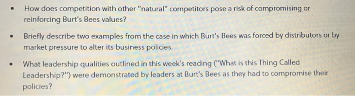 Solved How does competition with other "natural" competitors | Chegg.com