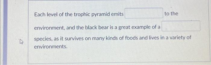 Solved کے Each level of the trophic pyramid emits | Chegg.com