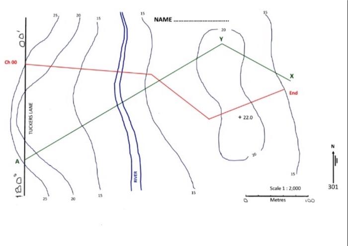 Solved VERTICAL ALIGNMENT (25 MARKS) Using the contours on | Chegg.com