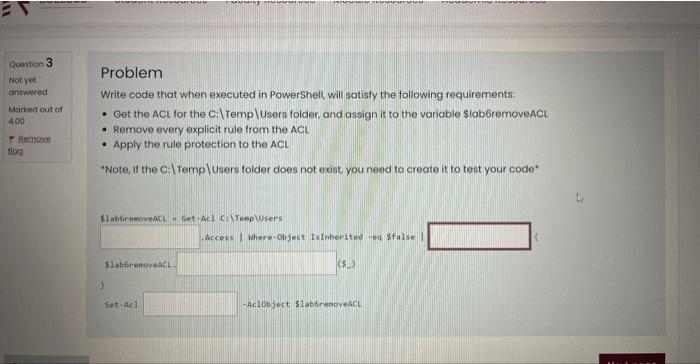 Solved Problem Write Code That When Executed In Powershell