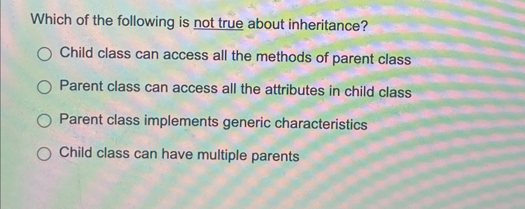 Solved Which of the following is not true about | Chegg.com