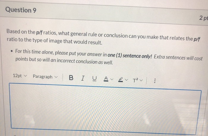 Solved Question 8 Based on the p/f ratios, try to identify | Chegg.com