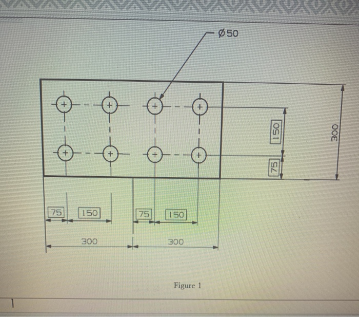 Solved Write a G-code program to drill the eight holes shown | Chegg.com